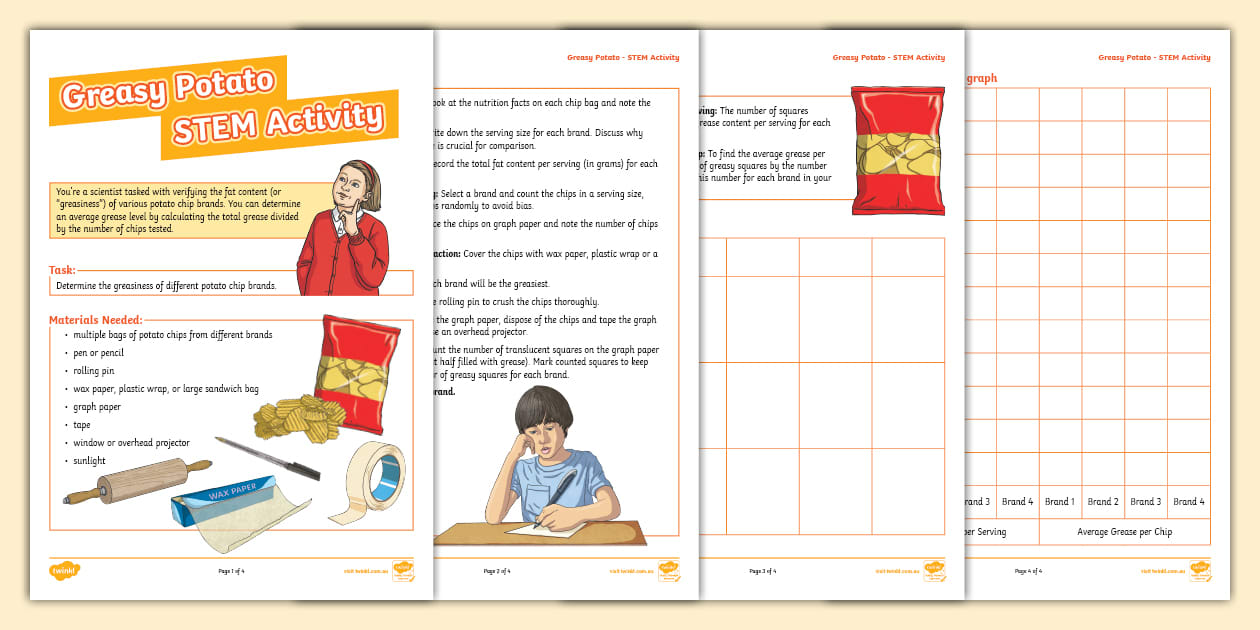 Greasy Potato- STEM activity (teacher made) - Twinkl