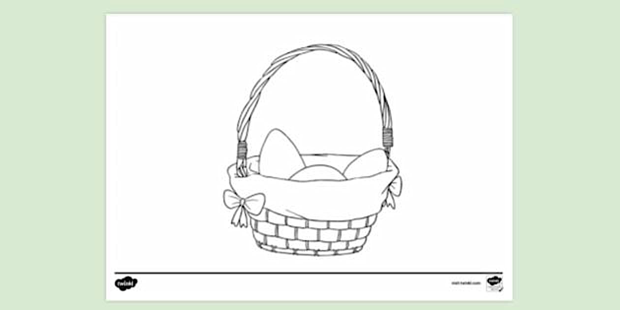 Easter Basket Colouring Sheet | Colouring Sheets - Twinkl