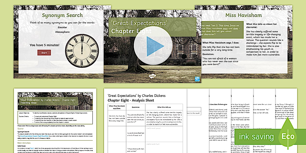 GCSE Great Expectations Chapter Eight Lesson Pack - Twinkl