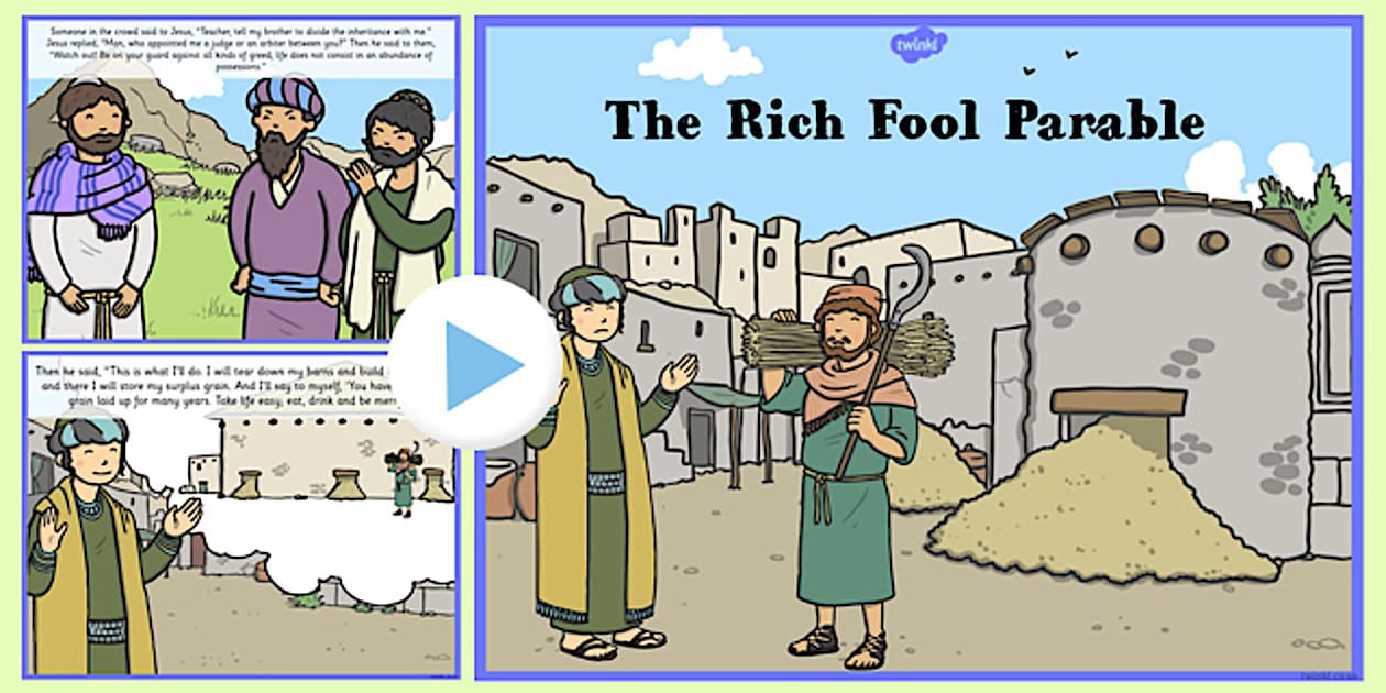 The Rich Fool Parable PowerPoint - Twinkl