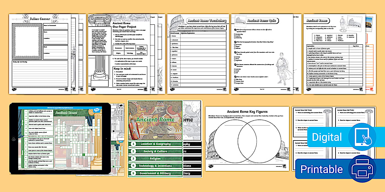 Sixth Grade Ancient Rome Lesson Pack (teacher made) - Twinkl