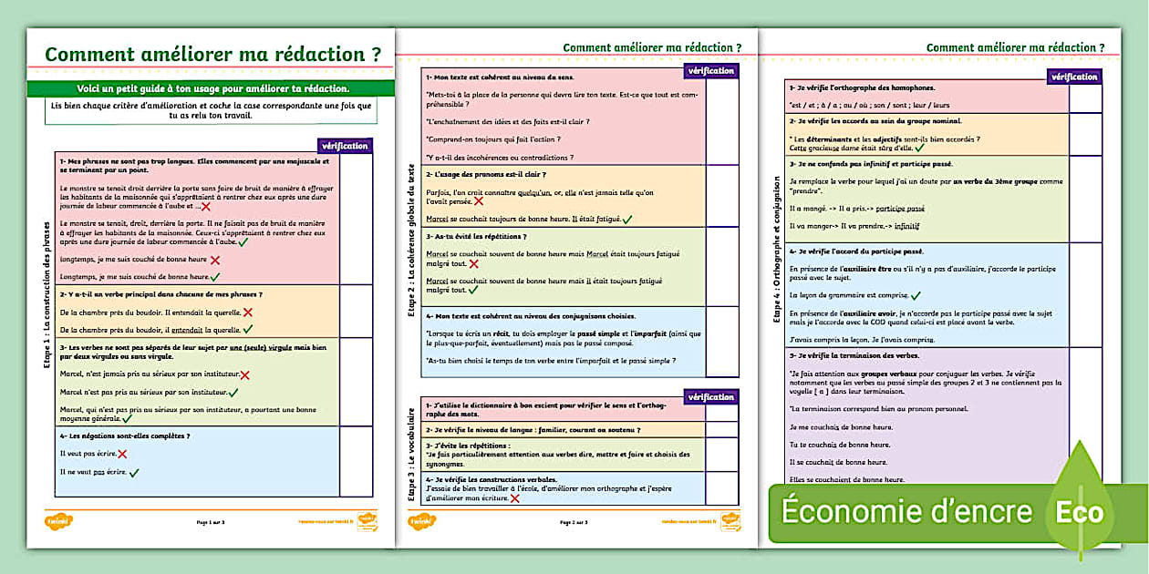 Comment améliorer ma rédaction ? (teacher made) - Twinkl