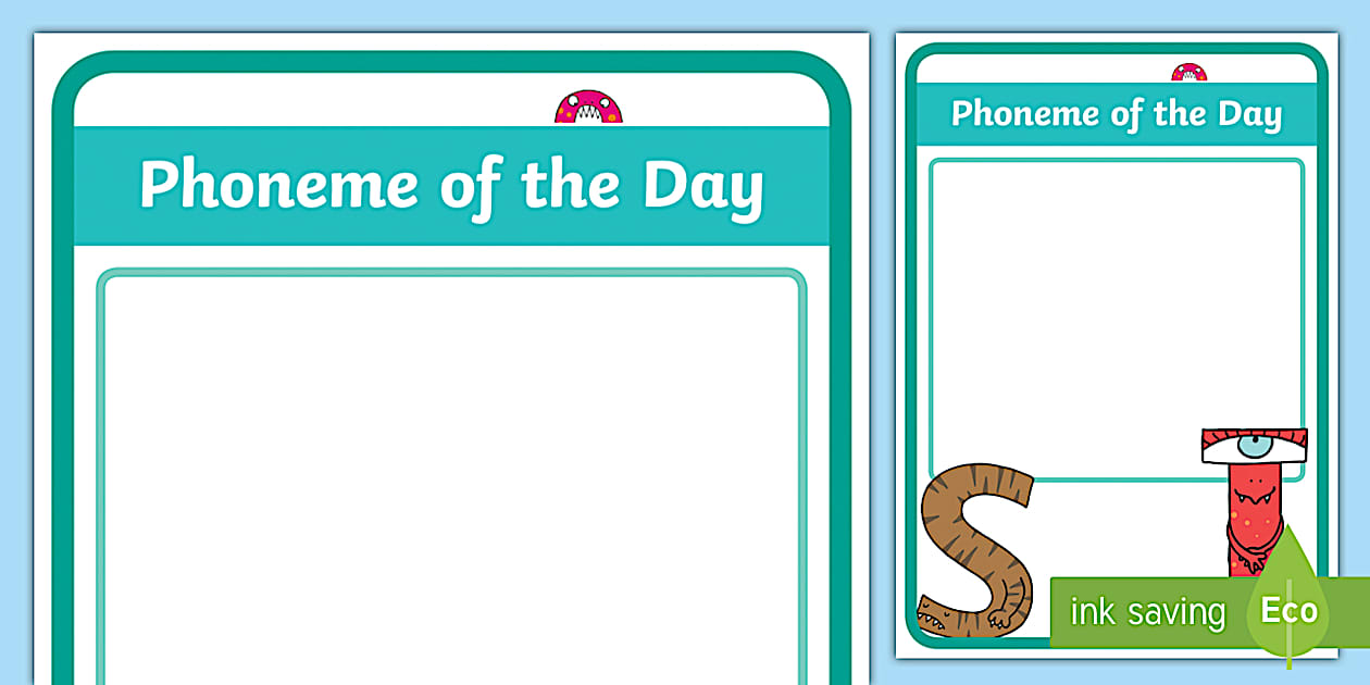 Phoneme of the Day Display Poster (Hecho por educadores)