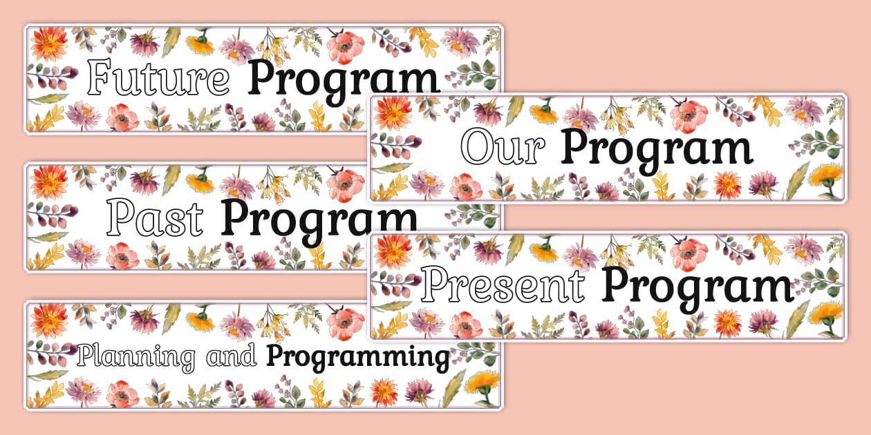 Wildflower Theme Program Planning Display Banners - Twinkl