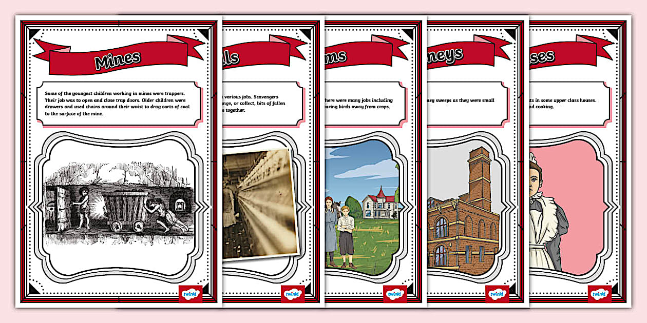 KS2 Victorian Children's Jobs Display Posters (teacher made)