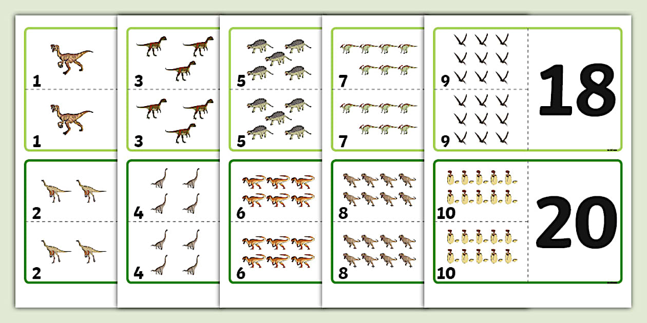 👉 Dinosaur-Themed Doubling Matching Worksheet - Twinkl