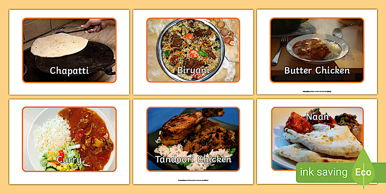 Indian Food Display Photos (teacher made) - Twinkl
