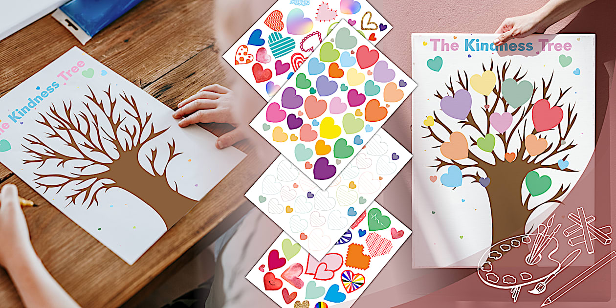 Kindness Tree Activity Collage Pack | Twinkl Art Gallery