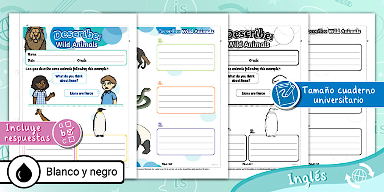 Inglés | 2° Básico | At The Zoo | Unit 1 | Adjectives | Wild