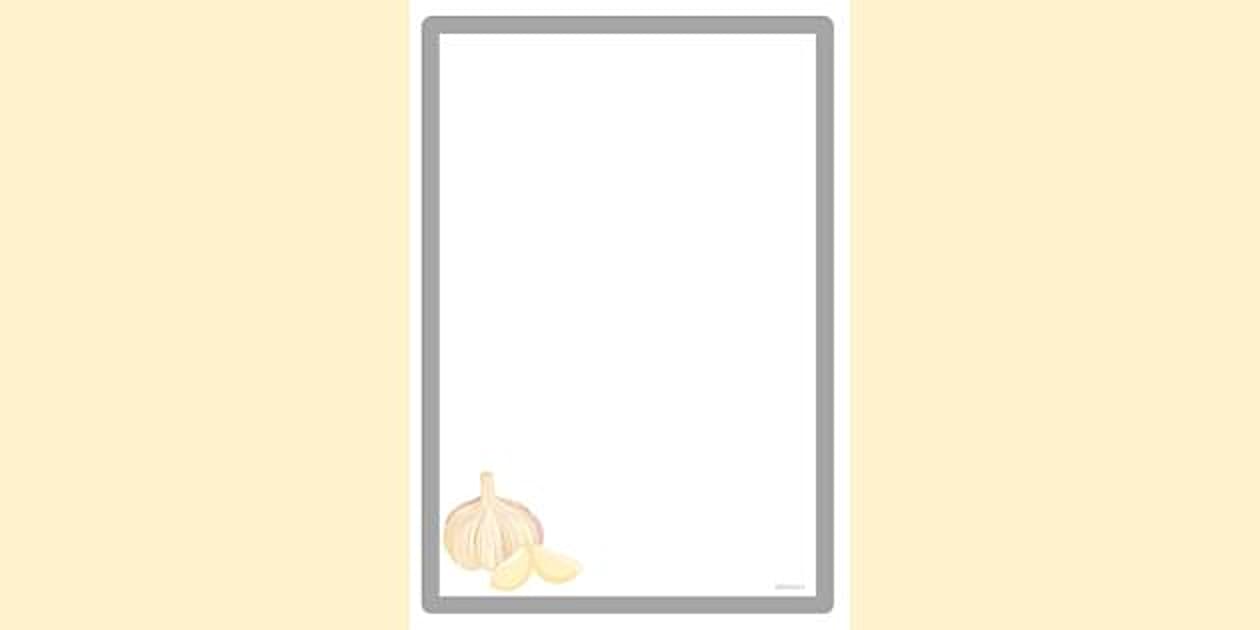 Simple Blank Garlic Border | Page Borders | Twinkl - Twinkl