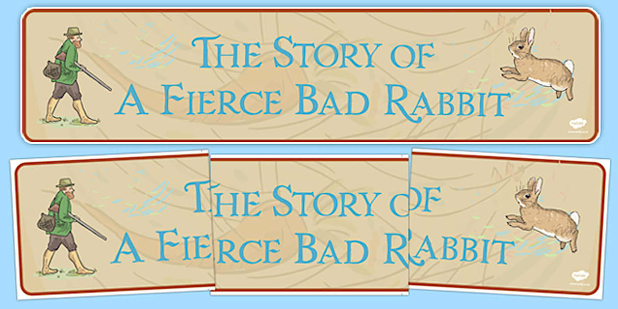 Beatrix Potter - The Story of a Fierce Bad Rabbit Display Banner