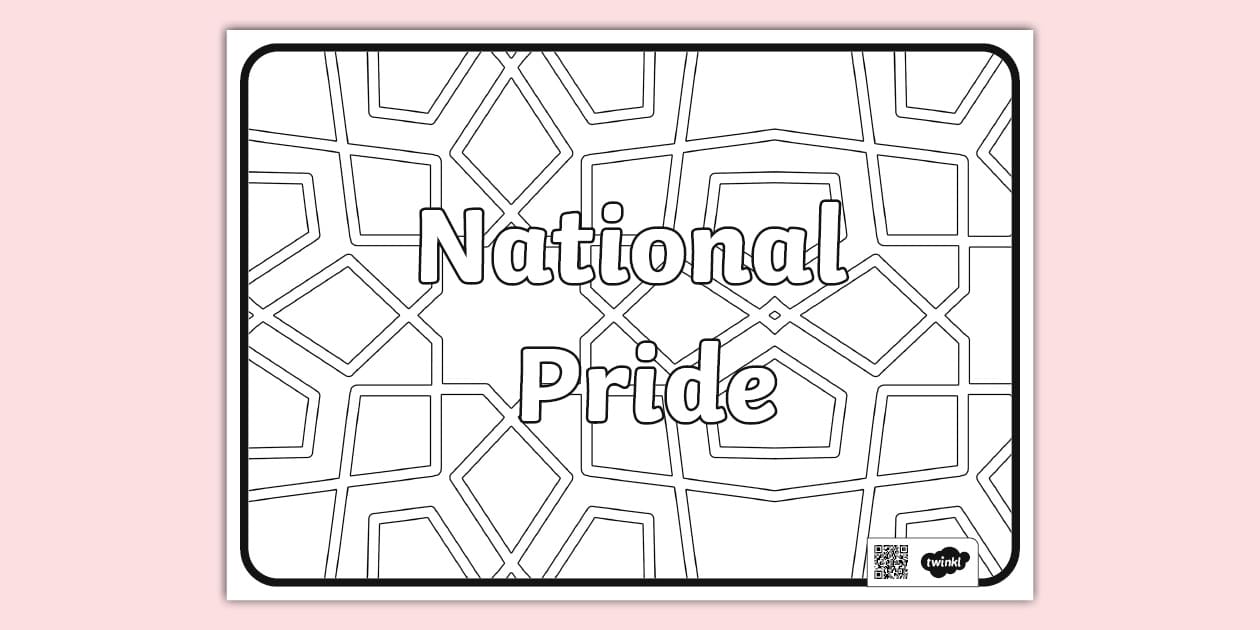 Values Mindful Coloring - National Pride (teacher made)
