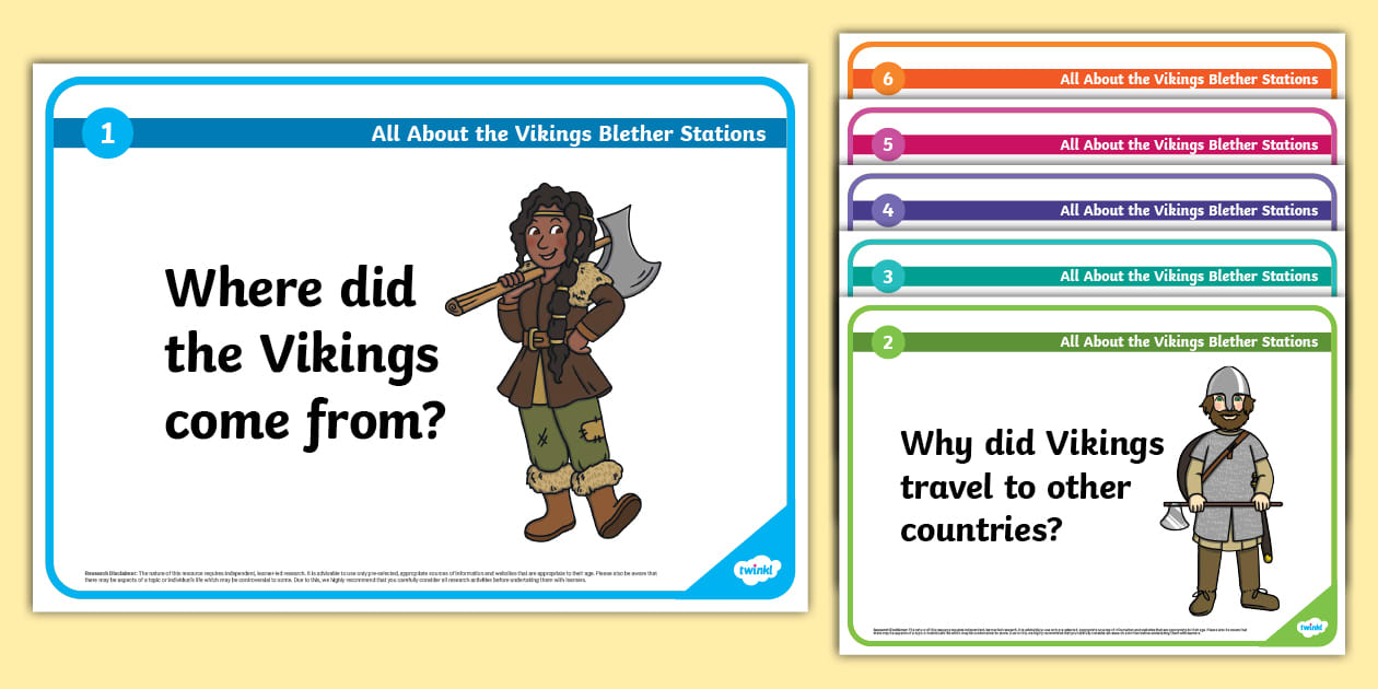 All About the Vikings Blether Stations (teacher made)