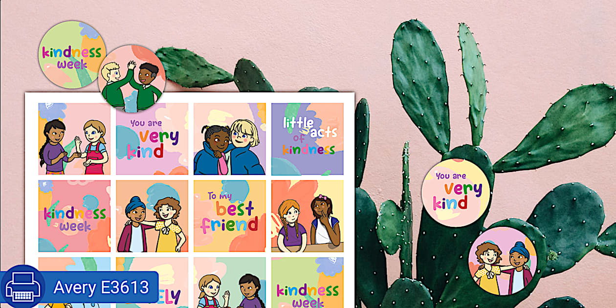 Random Acts of Kindness Week - Friendship Stickers - Twinkl