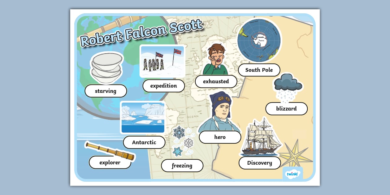 Robert Falcon Scott Word Mat - Twinkl