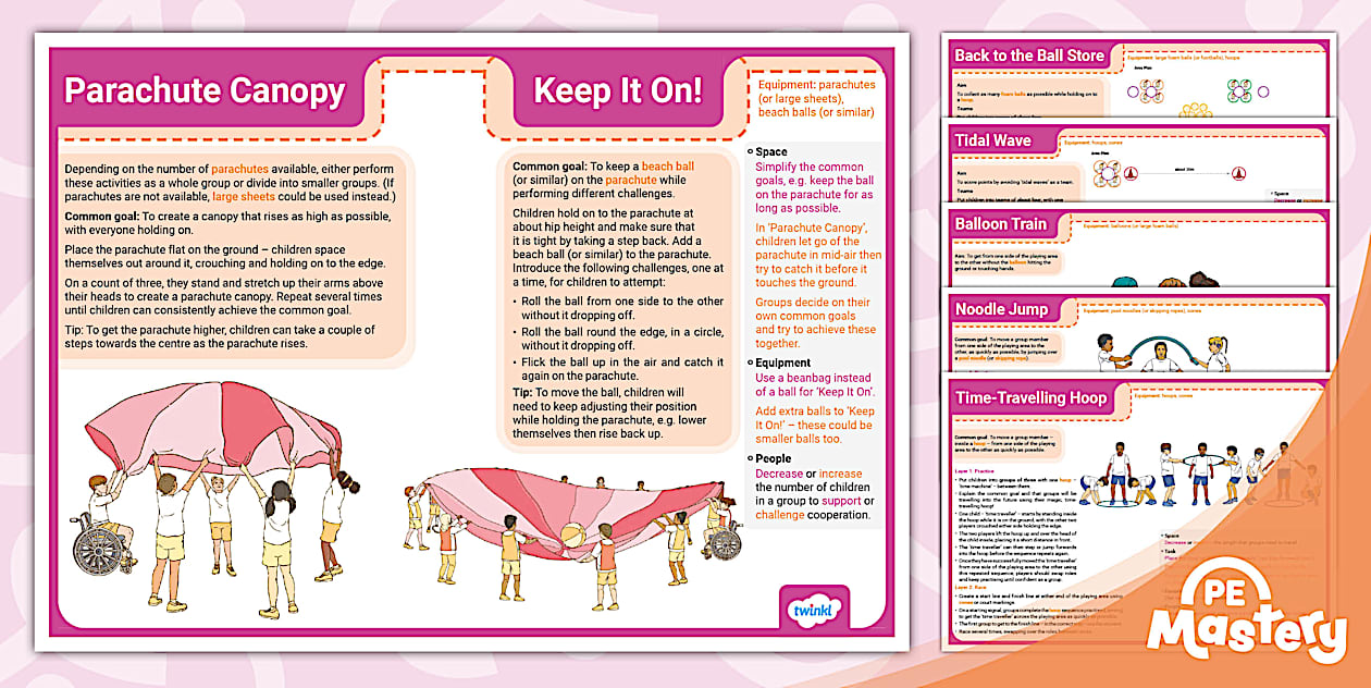 PE Mastery: Year 1 Teamwork Activities Pack (teacher made)