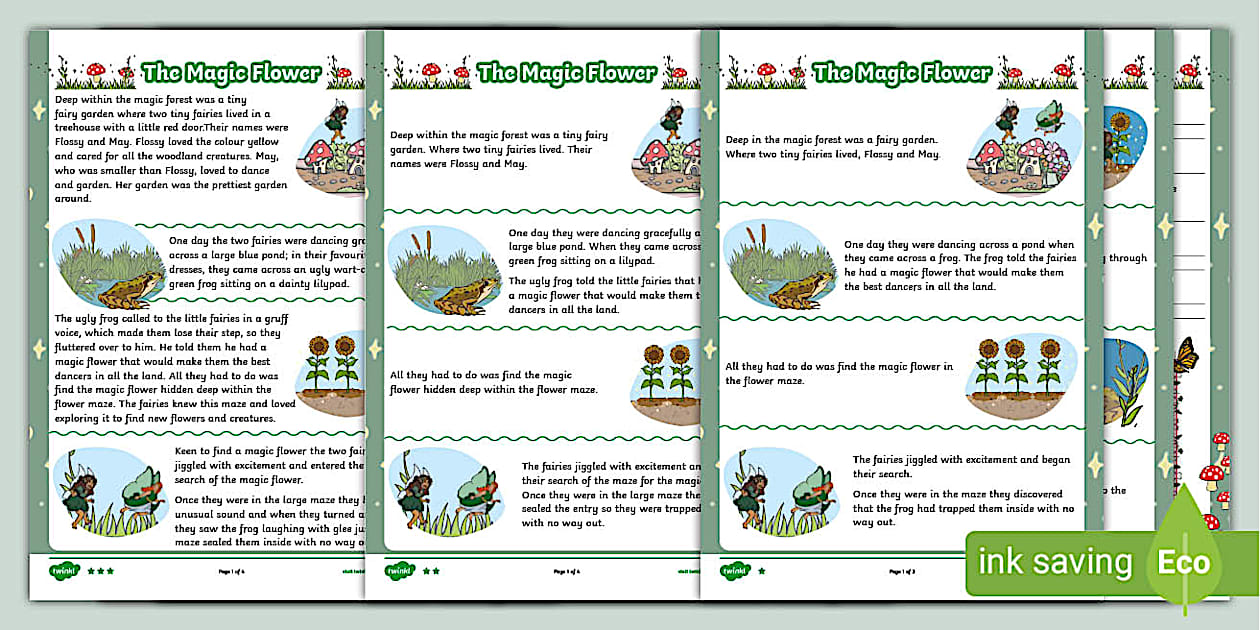 The Magic Flower Differentiated Reading Comprehension