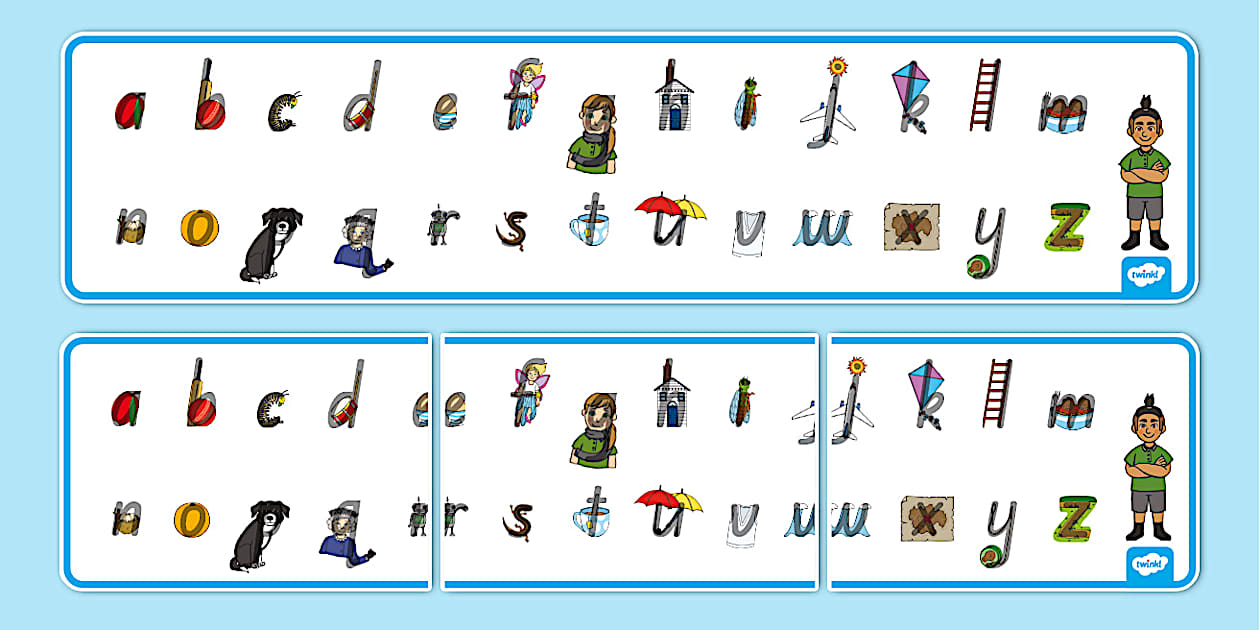 Twinkl Phonics Alphabet Banner (teacher made) - Twinkl