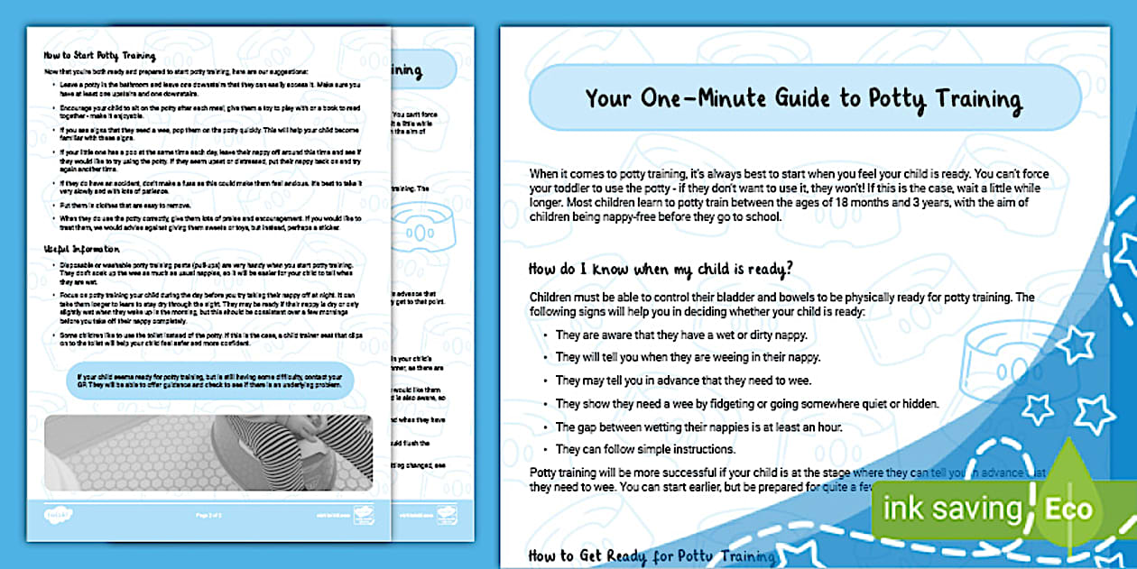 Your One Minute Potty Training Guide (teacher made) - Twinkl