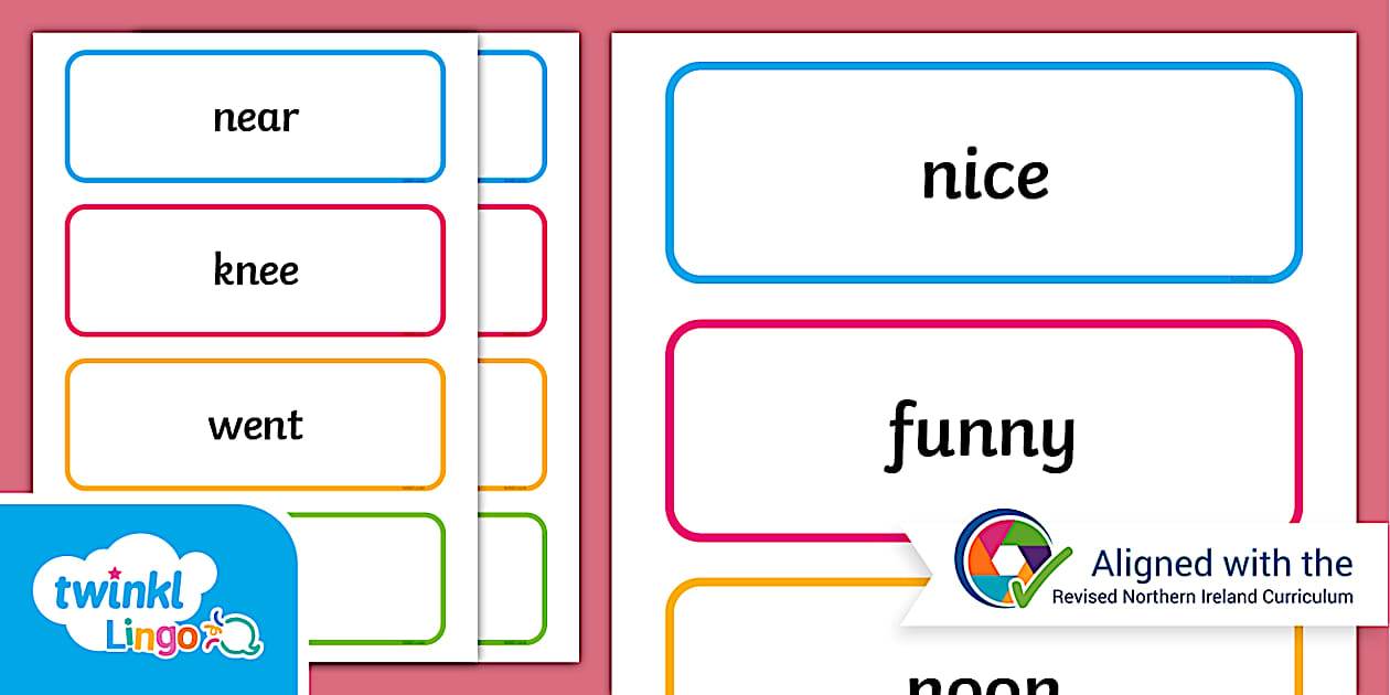 Linguistic Phonics Stage 5/6 Phase 3a 'n' Sound Word Cards