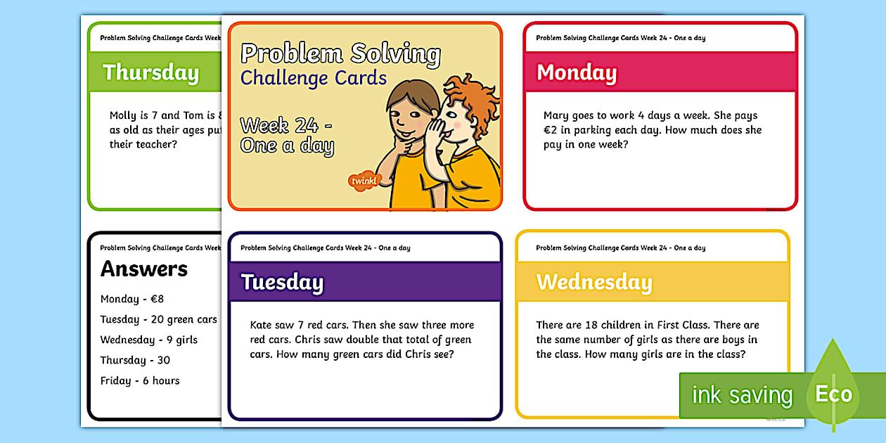 Week 24 - Problem Solving - One a Day Challenge Cards