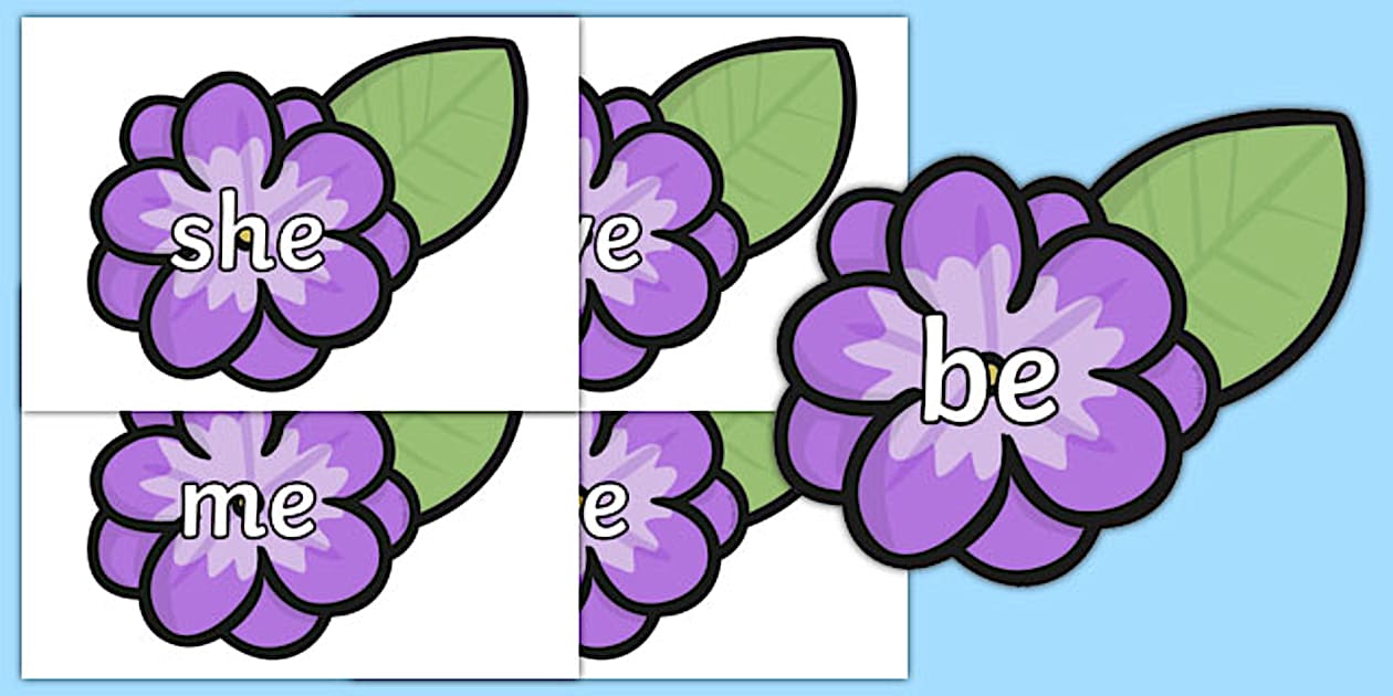 Phase 3 Tricky Words on Flowers (teacher made) - Twinkl
