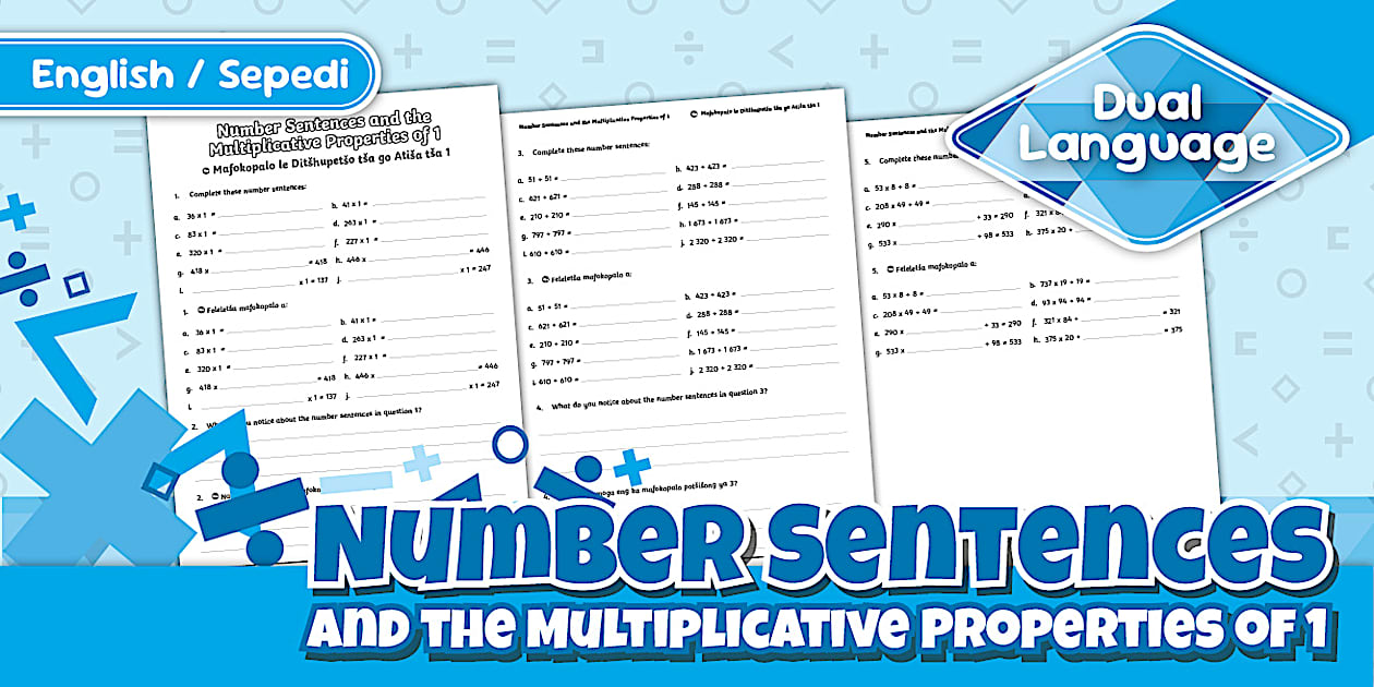 Grade 4 Maths Number Sentences & the Multiplicative Properties of 1