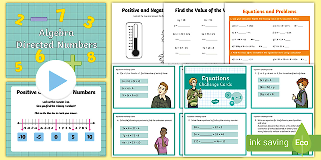 Maths Fifth/Sixth Class Algebra Pack 1 (teacher made)