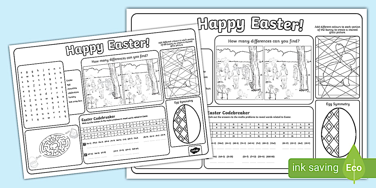 Easter Activity Mat Years 3-4 (teacher made) - Twinkl