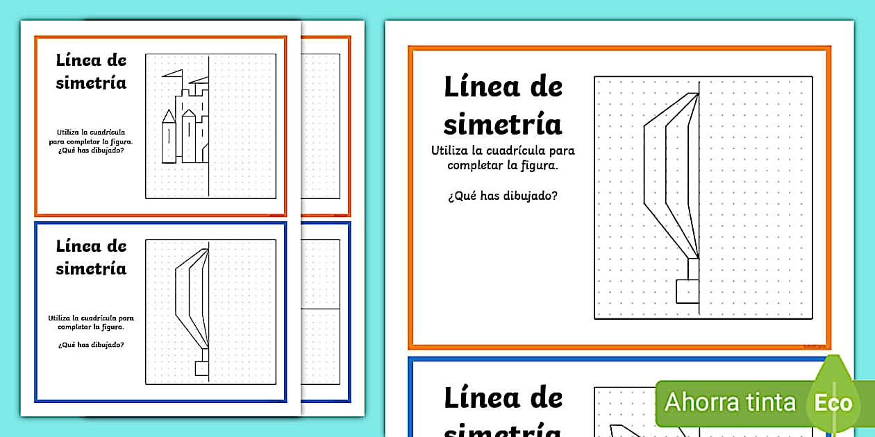 Fichas de actividad: Línea de simetría - Twinkl
