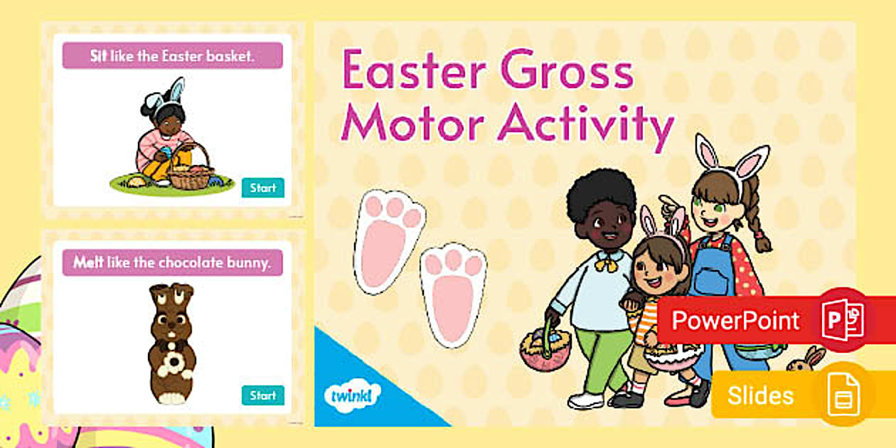 Easter Gross Motor Worksheet Presentation | Twinkl USA