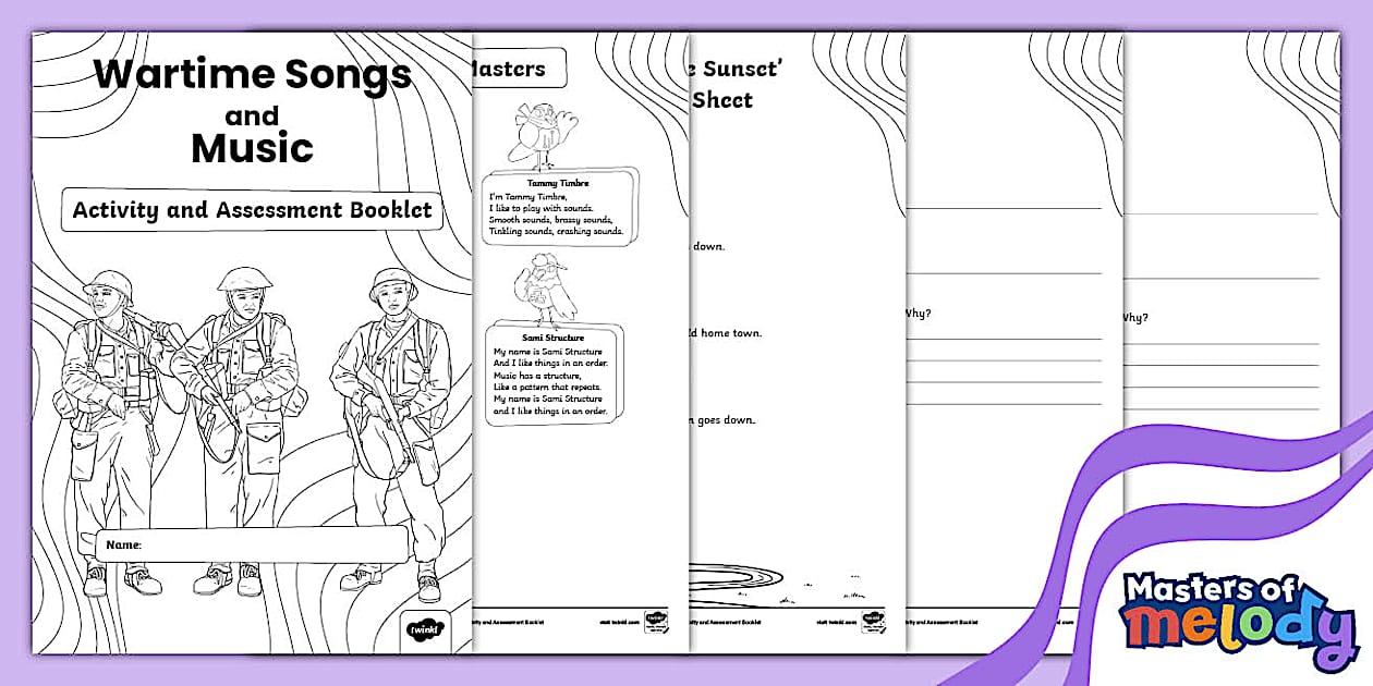 👉 Y6 Wartime Songs and Music Activity and Assessment Booklet