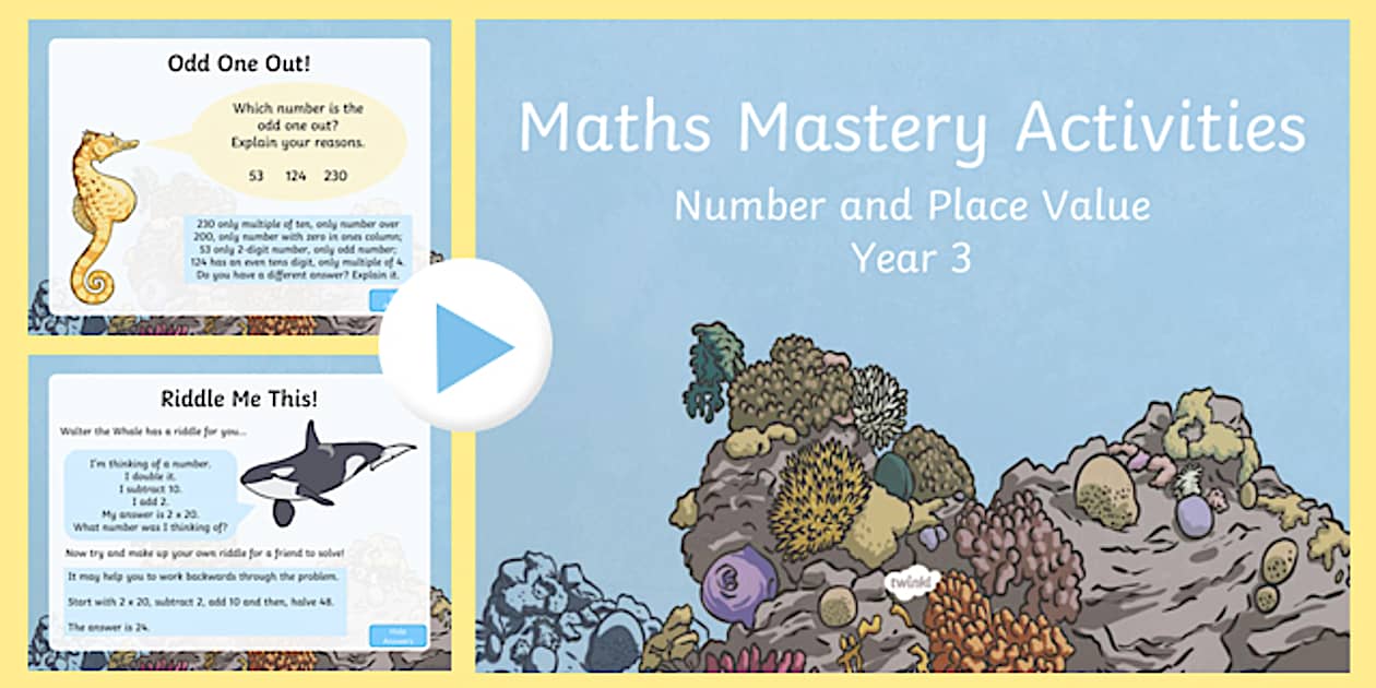 Maths Mastery Activities Grade 3 PowerPoint (teacher made)
