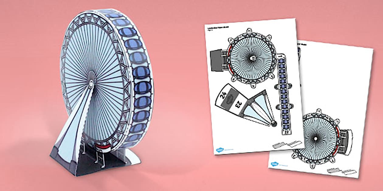 London Eye Paper Model (teacher made) - Twinkl