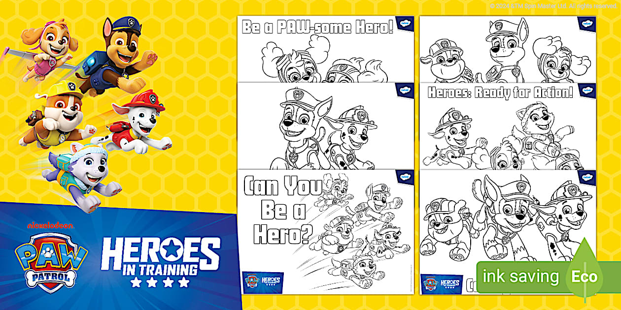 FREE! - PAW Patrol Printable Colouring Pages | Paramount | Twinkl