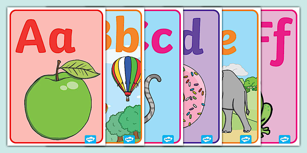 Alphabet Outline Printable Posters | Phonics | Twinkl