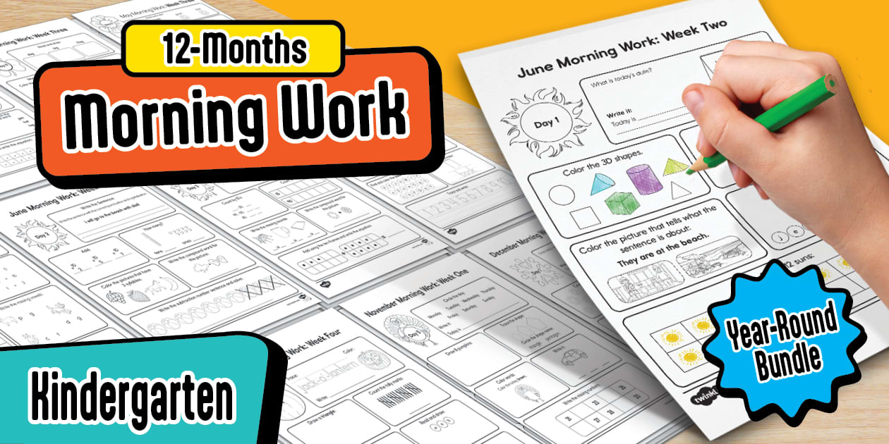 Kindergarten Morning Work | Resource | Twinkl USA - Twinkl