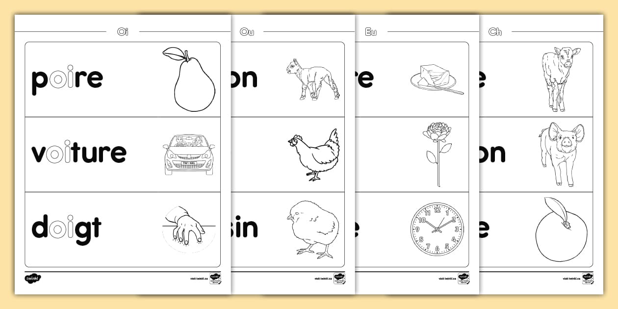 Coloriages : Les sons - Twinkl Coloriages - Twinkl