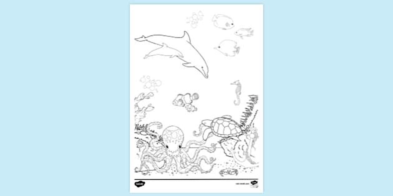 Underwater Colouring Page | Colouring Sheets (teacher made)