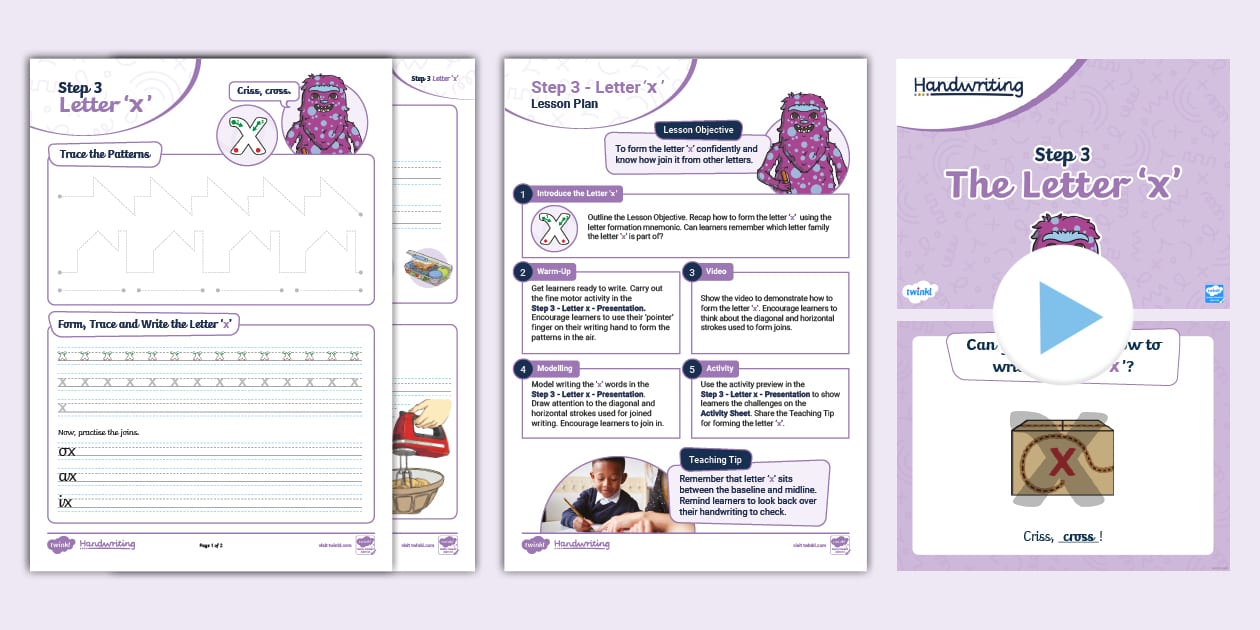 Twinkl Handwriting Scheme: Step 3 Letter 'x' Pack