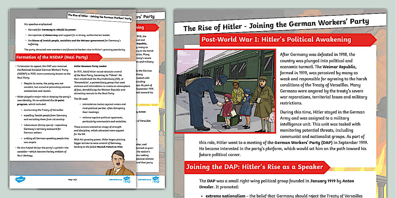 The Rise of Hitler - Joining the German Worker's Party