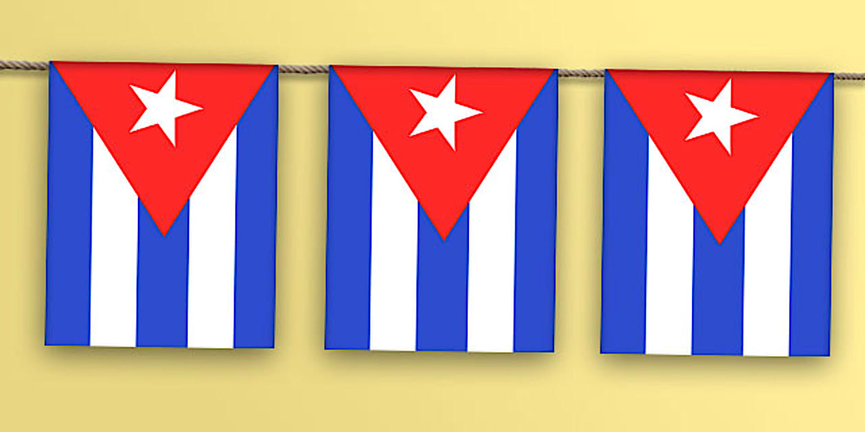 Cuba Flag Bunting (teacher made) - Twinkl