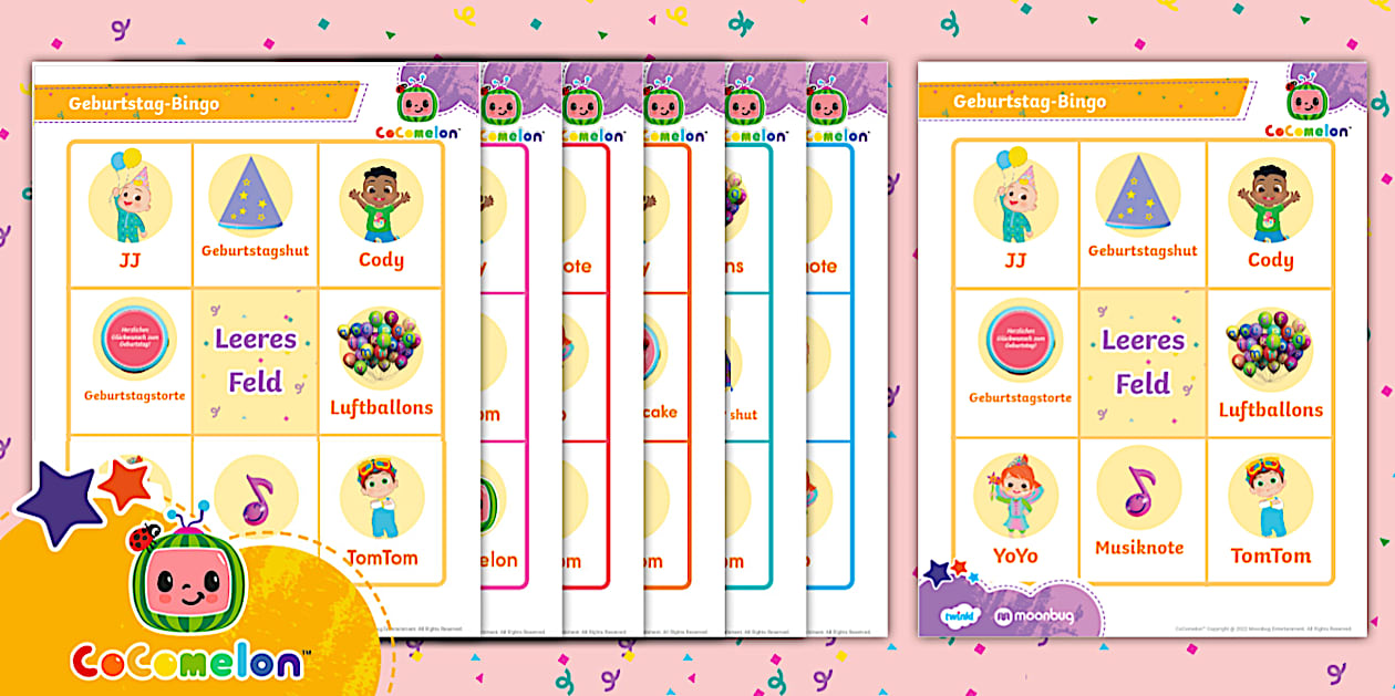 FREE! - CoComelon: Geburtstags-Bingo (teacher made) - Twinkl