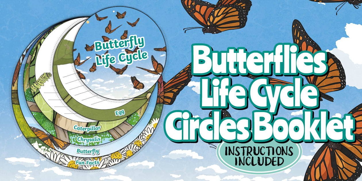 Butterflies Life Cycle Circles Booklet