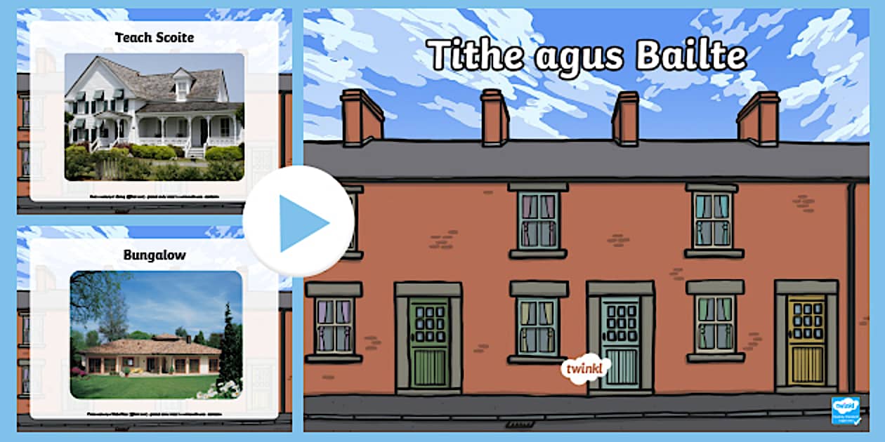 Types of Houses and Homes PowerPoint Gaeilge