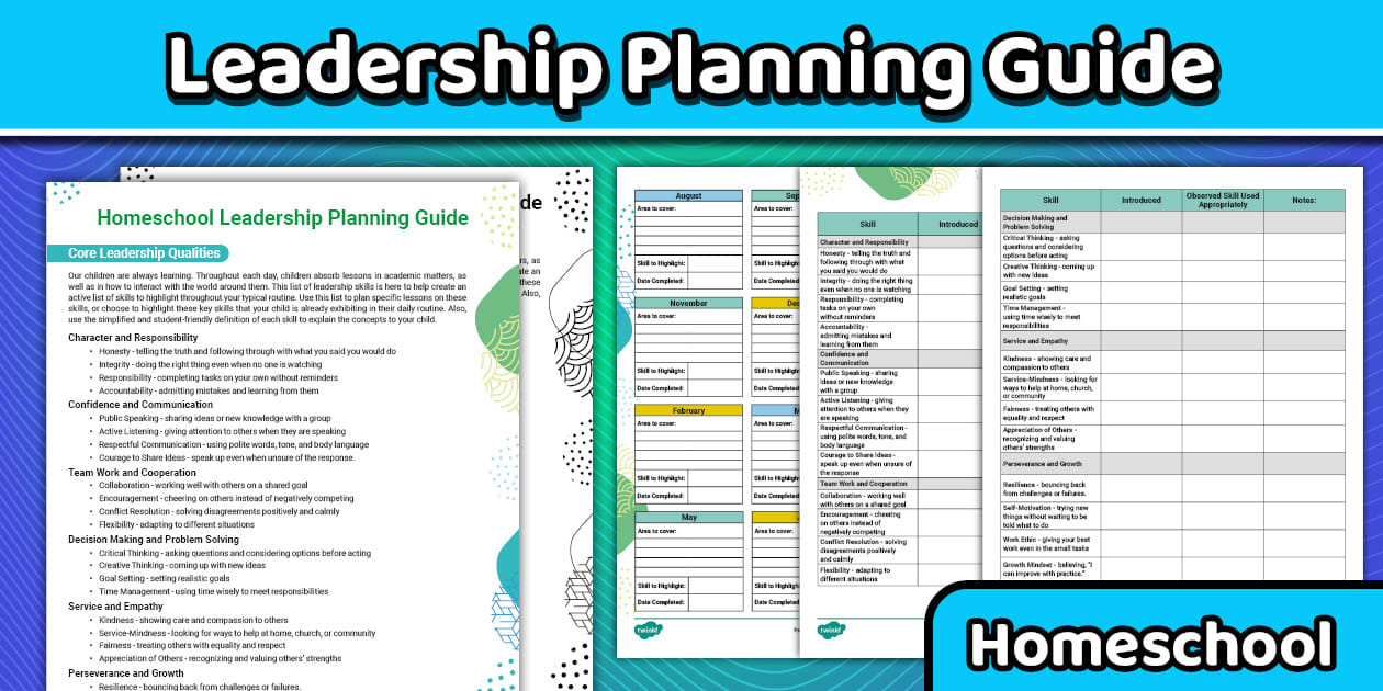 Homeschool Leadership Planning Guide