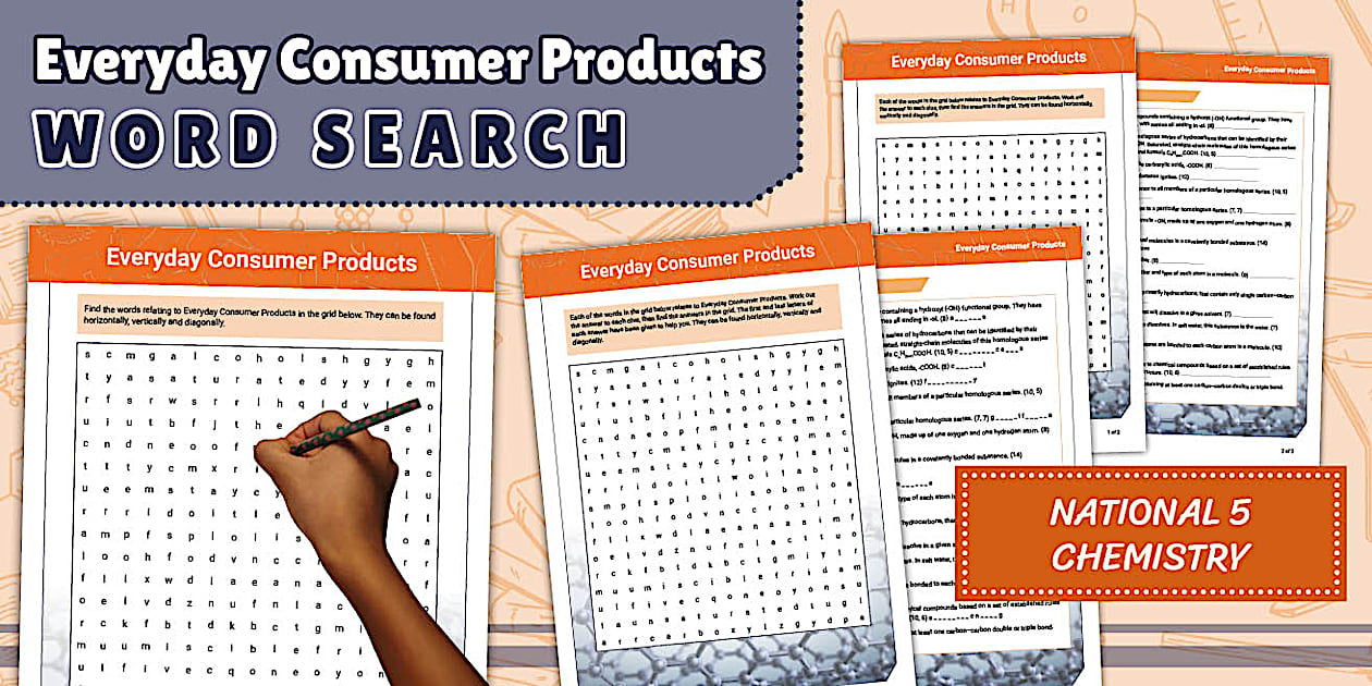 Everyday Consumer Products Word Search