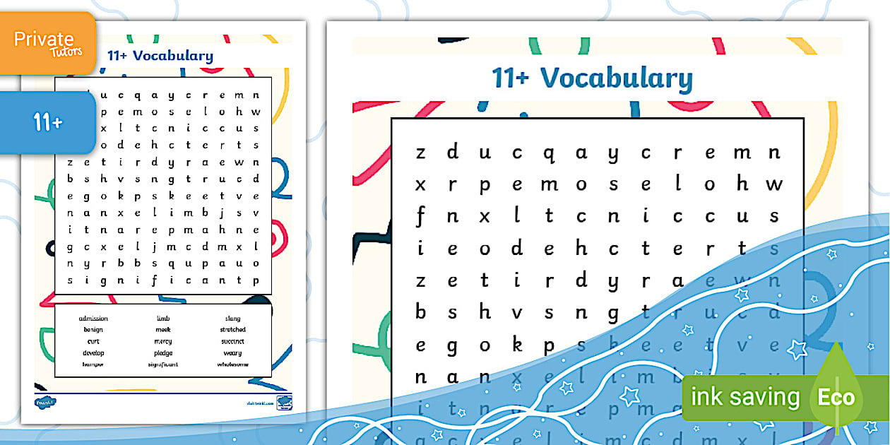 11+ Vocabulary Word Search 1
