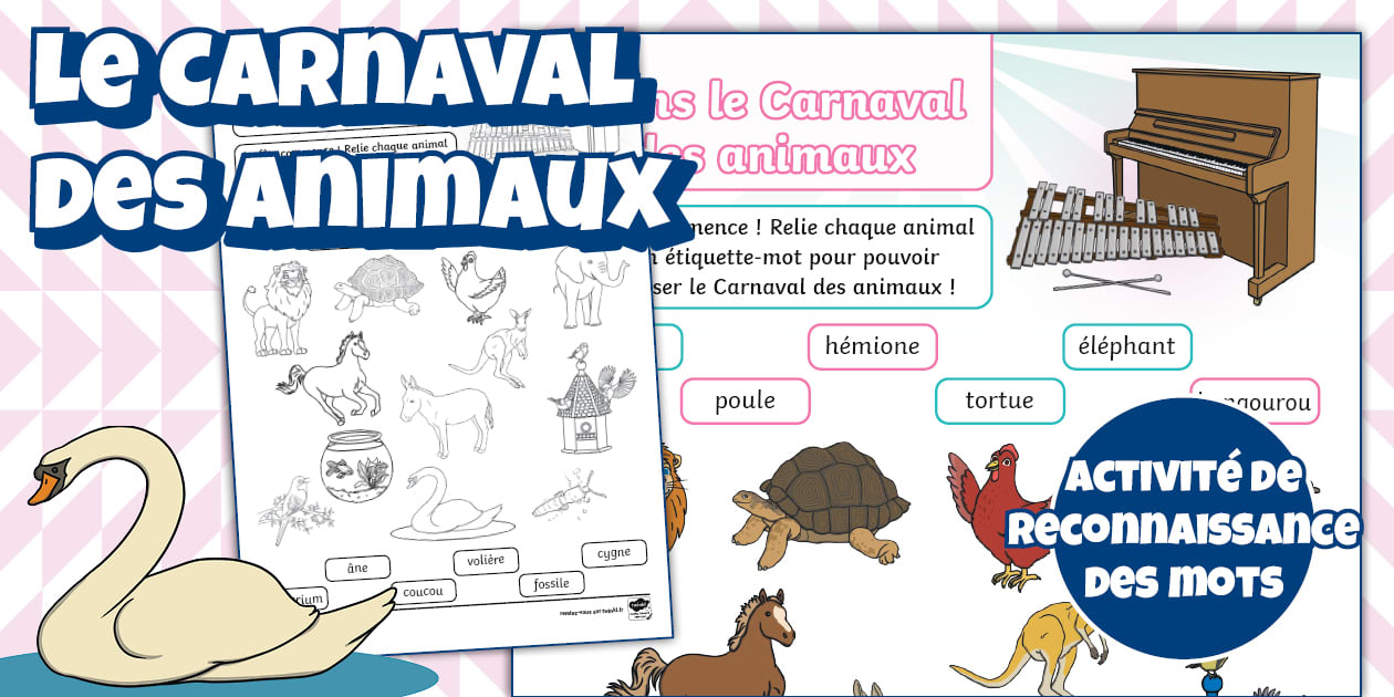 Activité de paires : Dans le Carnaval des animaux