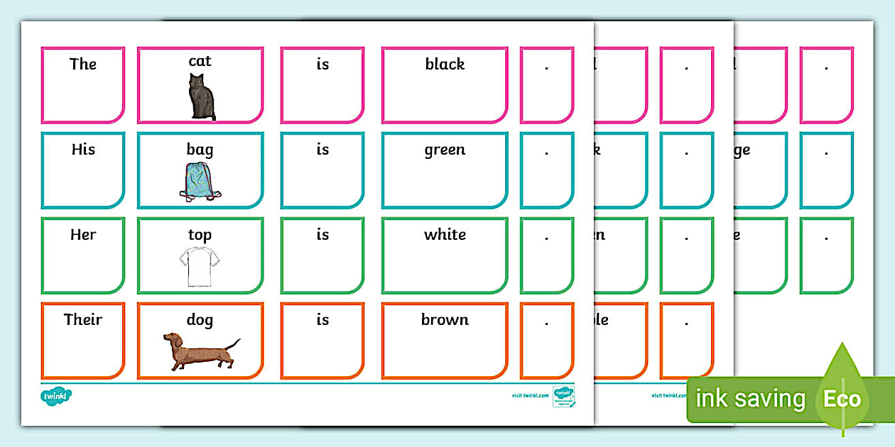 Older Learner Sentence Builder Cards - Older Learners - EAL